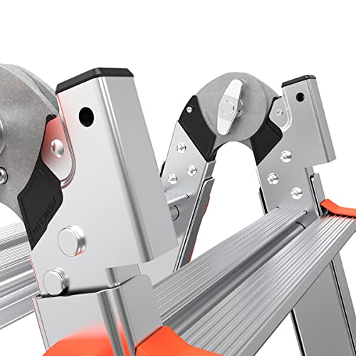 Little Giant Ladder Systems Xtreme 2.0, M17, 17ft, Multi-Position Ladder with Trestle Brackets and Ratchet Levelers, Aluminum, Type 1A, 300 lbs Weight Rating, (12817-801)