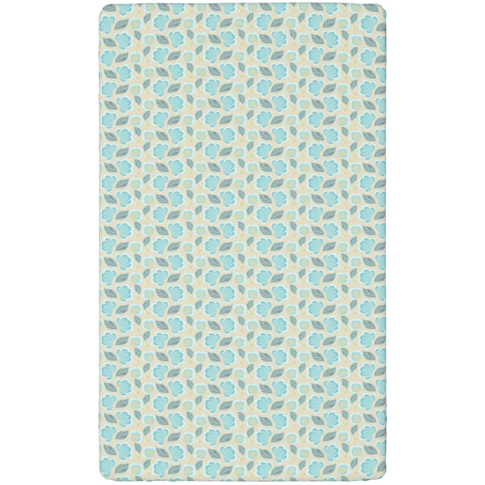 Pastel Themed Fitted Crib Sheet,Standard Crib Mattress Fitted Sheet Ultra Soft Material-Baby Sheet for Boys Girls,28“ x52“,Pale Tan Blue Grey