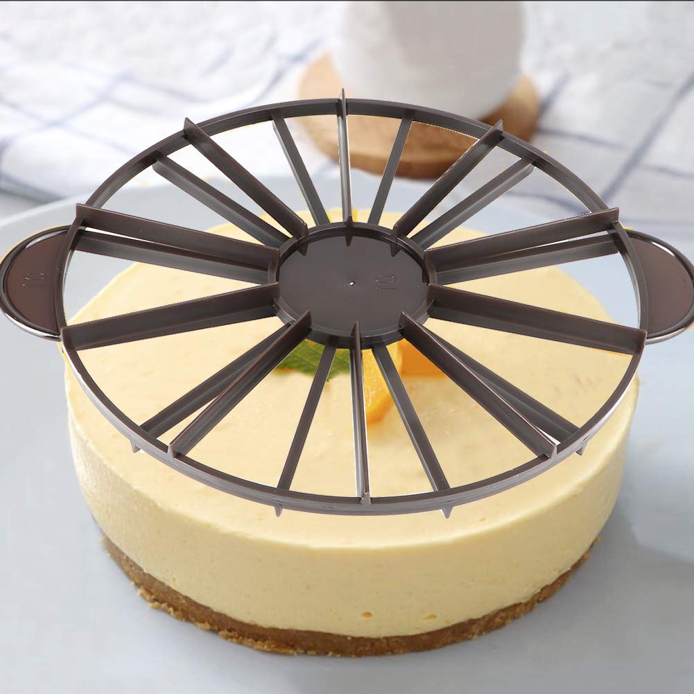 Marvellous Cake Portion Marker,10/12 Piece Pie Cutters ABS Cake Divider Cheesecake Cutter with Handle for Pastry Baking(26.8cm/10.6in)