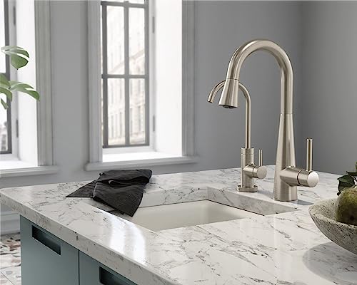 Moen Spot Resistant Stainless Sip Modern Cold Water Kitchen Beverage Faucet with Optional Filtration System, Drinking Water Faucet, S5530SRS