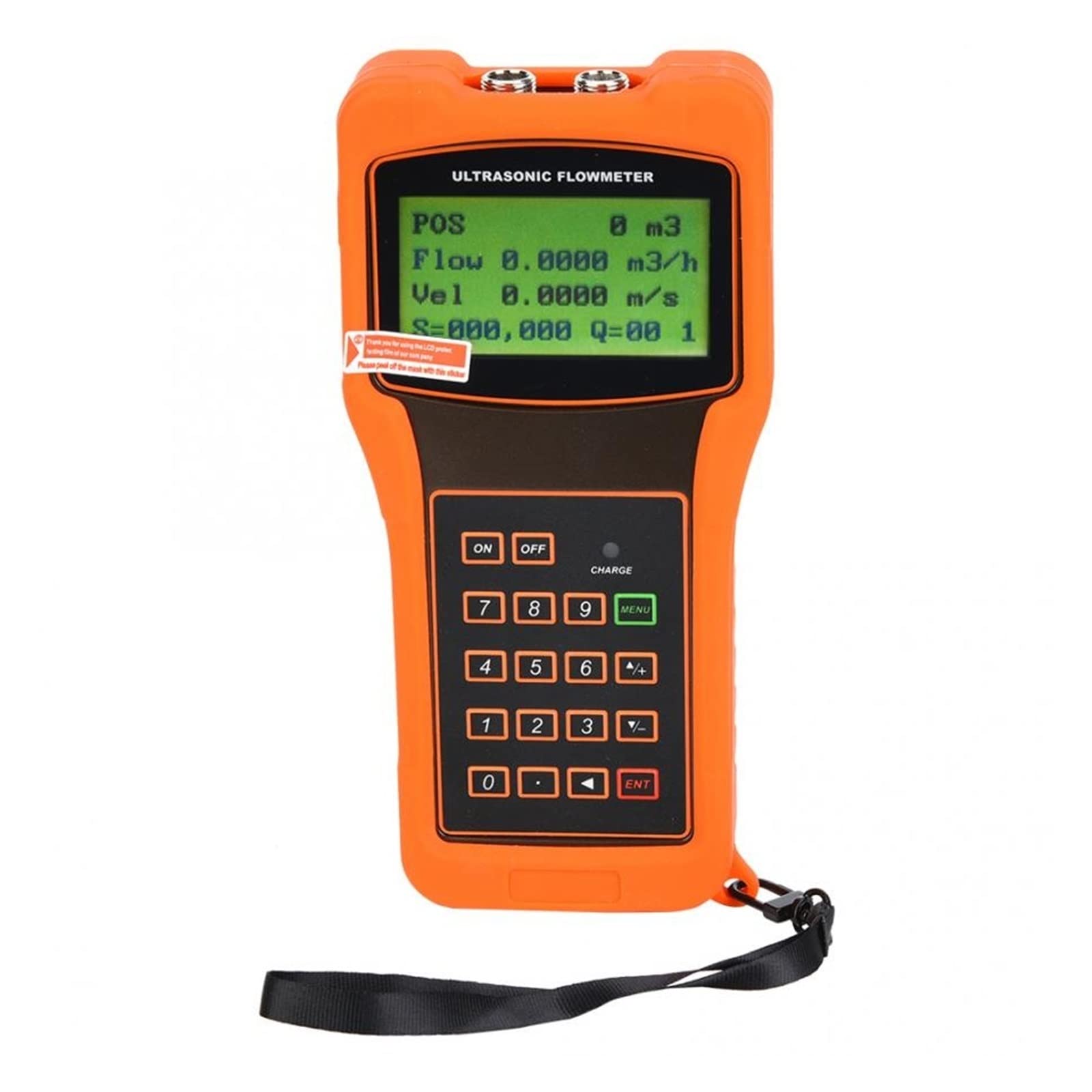 QYTEC Hose Timer Handheld Digital Ultrasonic Flow Meter Water Flowmeter TUF-2000H TS-2(DN15~DN100mm) TM-1(DN50~DN700mm) TL-1(DN300~DN6000mm) Water Timer (Color : Host TS2-TM1-TL1-HT, Size : Orange)