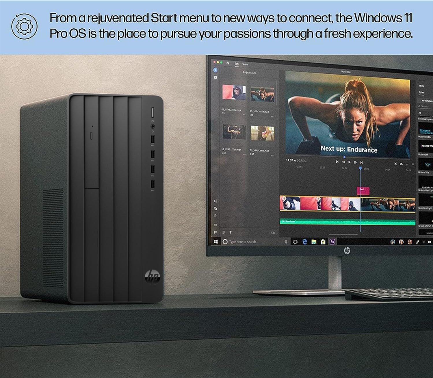 HP Pro Tower 290 G9 Desktop Computer, 12th Gen Intel 4-Core Processor (Intel Core i3-12100), 16GB RAM, 256GB NVMe SSD + 1TB 7200RPM HDD, 2-Monitor Support, HDMI, VGA, DVD-RW, Wi-Fi, Windows 11 Pro