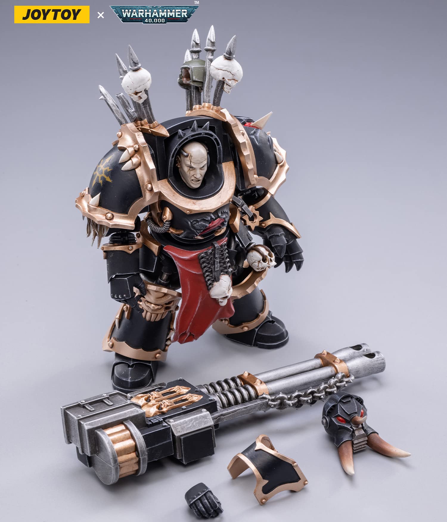 JOYTOY Warhammer 40K Mecha 1/18 Action Figures Chaos Space Marines Black Legion Chaos Terminators-Gornoth