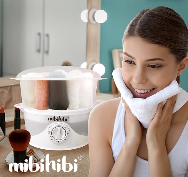 Personal Household Use Moist Towels Steamer and Warmers - Holds 15 Moist Towels, Ready in 10-15 Mins, 60 Mins Auto Off Timer, Power Indicator Light. Facials | Pedicures | Manicures. 800 Watts