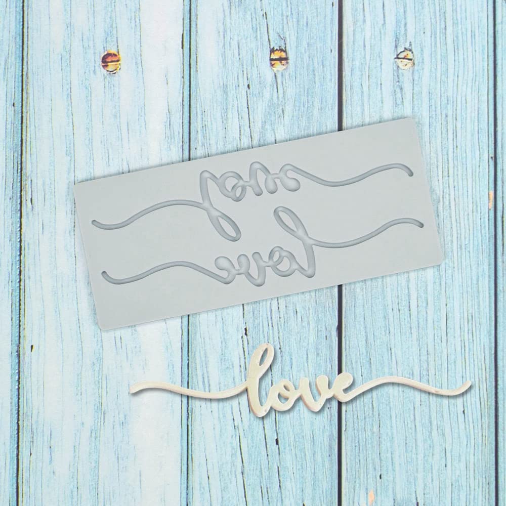 Love Silicone Lace Mold, Cake Mat, Fondant Impression Mats, Heart Pattern Lace Mat for Cake Decorating Valentine's Day (A_6.40x5.52x0.12inch)