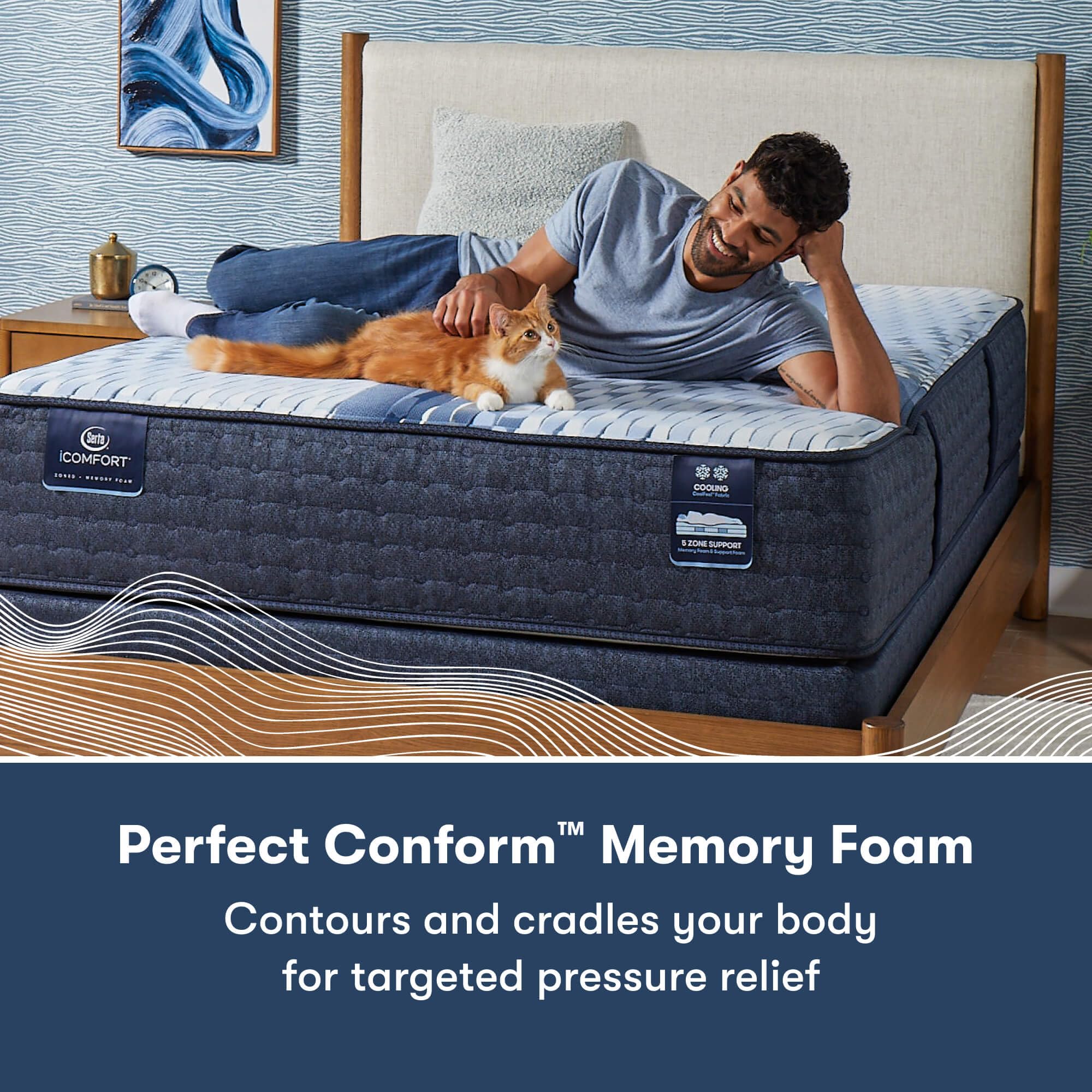 Serta iComfort - Elana 11.5" Firm Queen Memory Foam Mattress - Pressure-Relieving, Cooling, and Supportive for a Restorative Sleep - 100 Night Trial, CertiPUR-US Certified