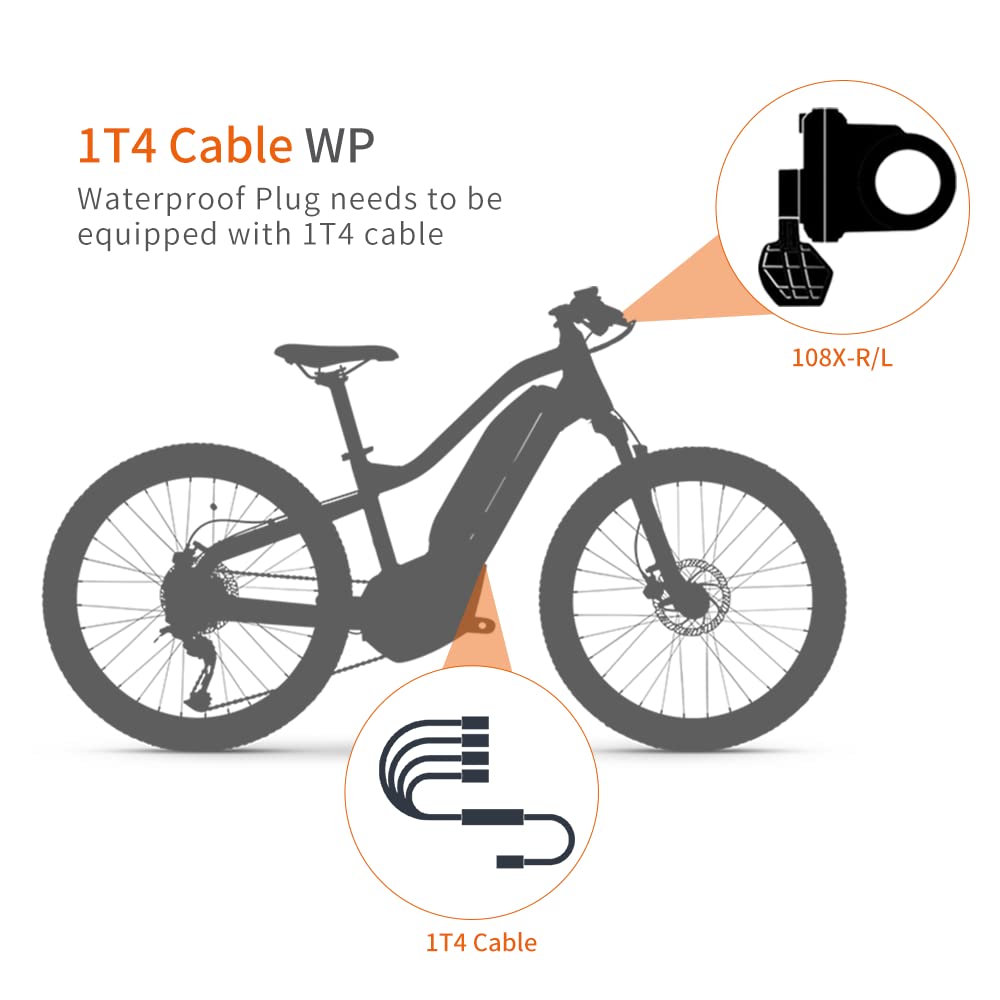 HUDAMZKY Ebike Thumb Throttle WUXING 108X Finger Throttle Left/Right Hand Electric Bike Scooter 3pin Controller Speed Governing Eletrric Accessories(108X R Waterproof Plug)