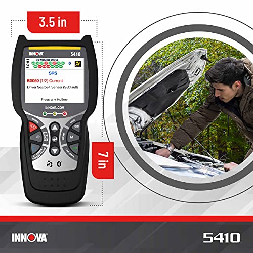 INNOVA 5410 – Newest 2022 All System OBD2 Scan Tool – Read/Erase Check Engine, ABS, SRS, and Transmission