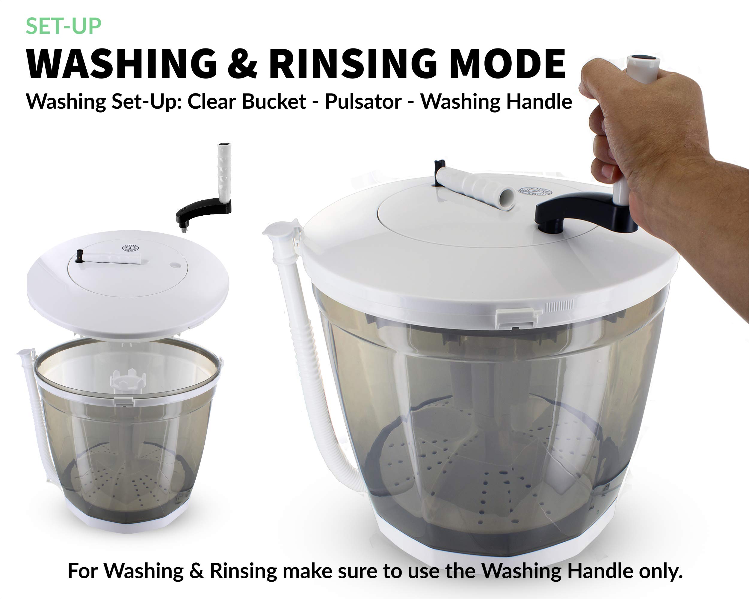KHOMO GEAR - Mini Portable Washing Machine - Washer and Dryer - Manual Non Electric