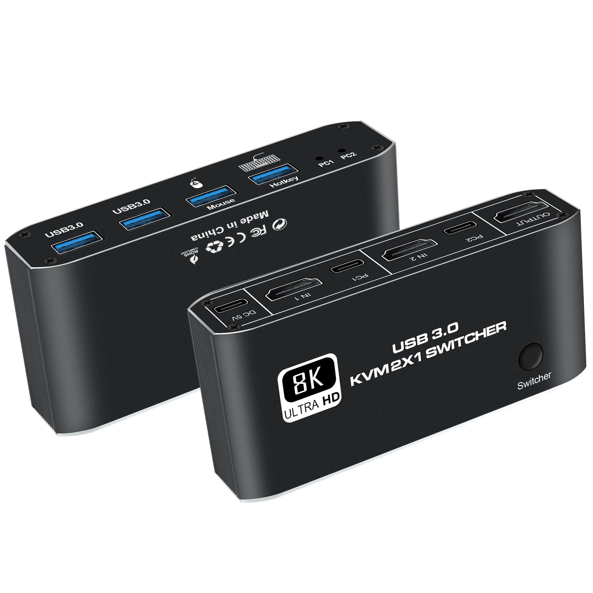 HDMI Switch 4 in 1 Out, NEWCARE 4K HDMI Splitter 1x4,Support 4K/2K and 3D 1080p EDID for Xbox PS3/4 Roku Blu-Ray Player HDTV and More