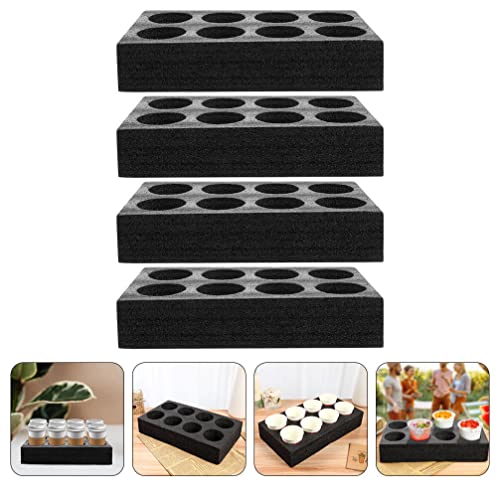Kichvoe 4pcs Milk Tea Cup Holder Milk Tea Packing Tray Packaging Cold to Go Coffee Accessories Drink Cup Tray Out Espresso Coffee Beer Bottle Drinks Car Beer Can Pearl Cotton re-usable
