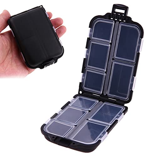 LMMDDP 10 Compartment Mini Storage Case Flying Fishing Tackle Box Fishing Spoon Hook Bait Storage Box Fishing Accessories (Color : D)