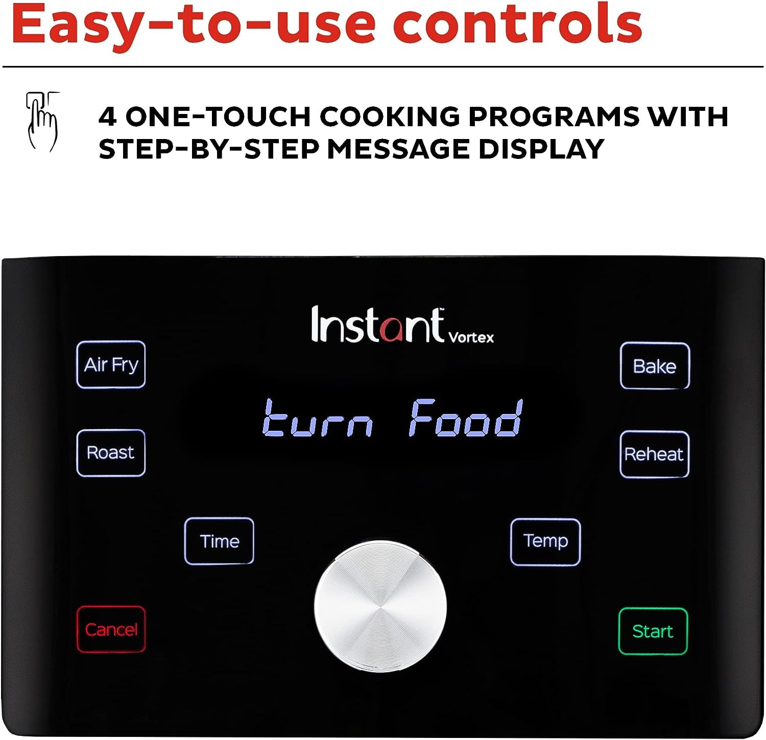 Instant Vortex 6 Quart Air Fryer Oven, 4-in-1 Functions, Customizable Smart Cooking Programs, Nonstick and Dishwasher-Safe Basket (Renewed)