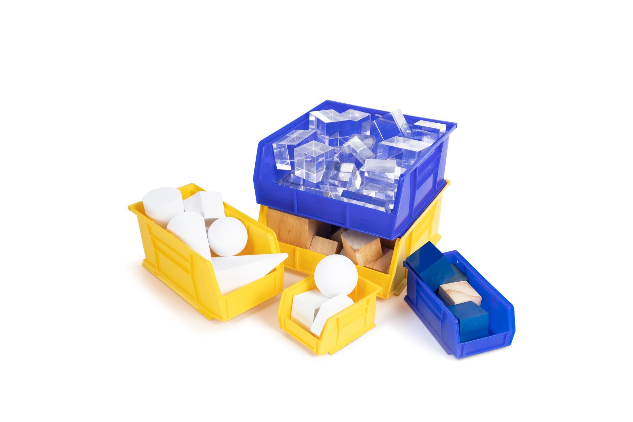 Hudson Exchange 11" x 11" x 5" Plastic Stackable Storage Bin and Hanging Container (Blue)