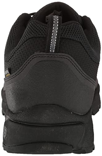 KEEN Men's Wasatch Crest Low Height Offset Laces Waterproof Hiking Shoes, Black/Magnet, 8.5
