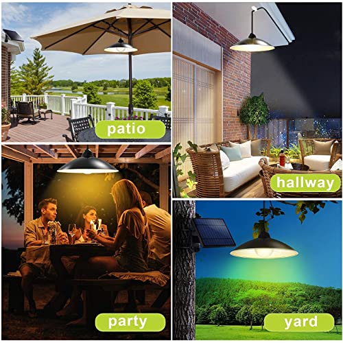 intelamp Solar Pendant Lights, Solar Shed Lights by Remote Control Solar Powered Indoor & Outdoor Lights Hanging Lights for Storage Room Home Yard Porch Balcony