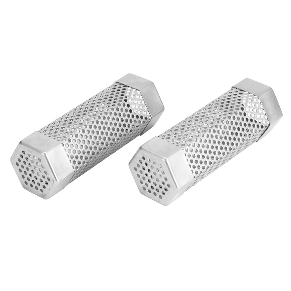 Headerbs Smoke Generator Stainless Steel Grill 6 Inch Smoker Tube Barbecue Tools Barbecue Smoker for Portable Grills Charcoal Gas Electric (#2)