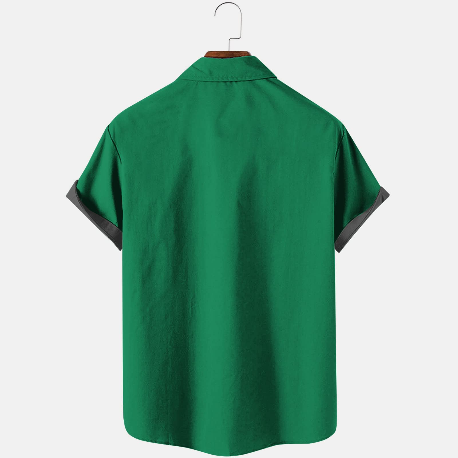 Men's St. Patrick's Day Button Down Shirt - St. Paddy's Hawaiian Shirts for Guys Irish Shamrock Leprechaun Tops