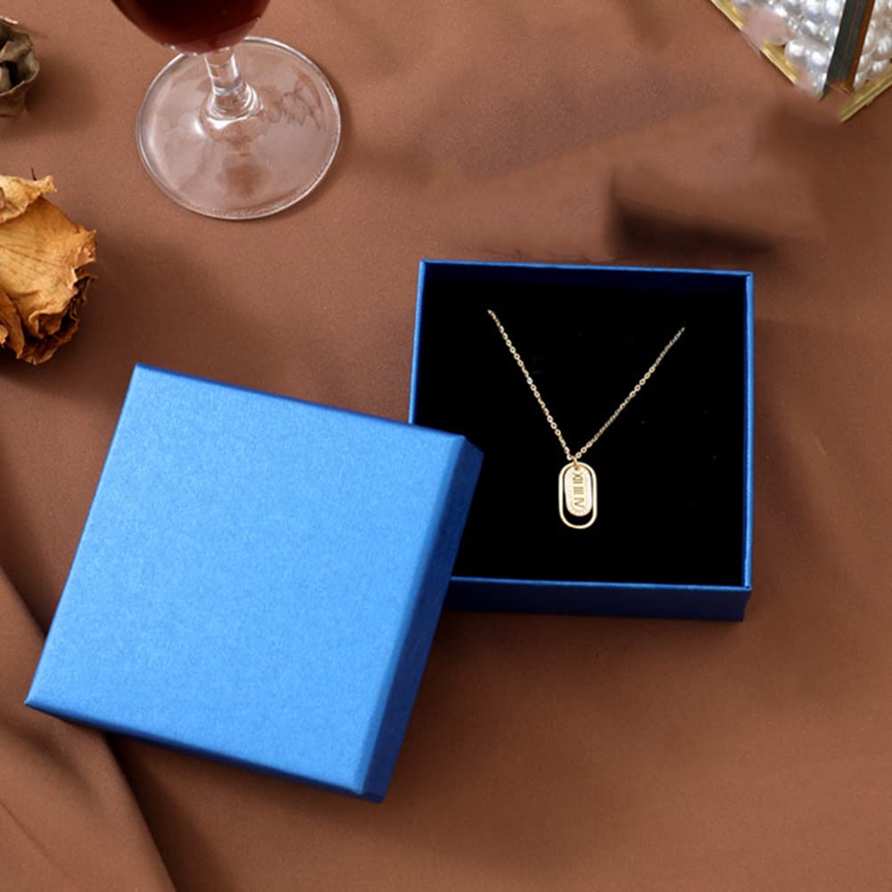 Jukoclut Personalized Name Pendant Necklace with Cubic Zirconia Heart Custom Nameplate Jewelry Gold Plated