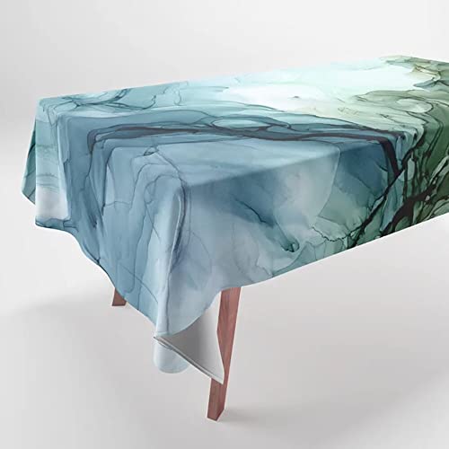 NUER Smoke Style Printed Tablecloths Home Decor Rectangular Party Tablecloths Smudge Resistant Tablecloth Dust Cover A7 140x210cm