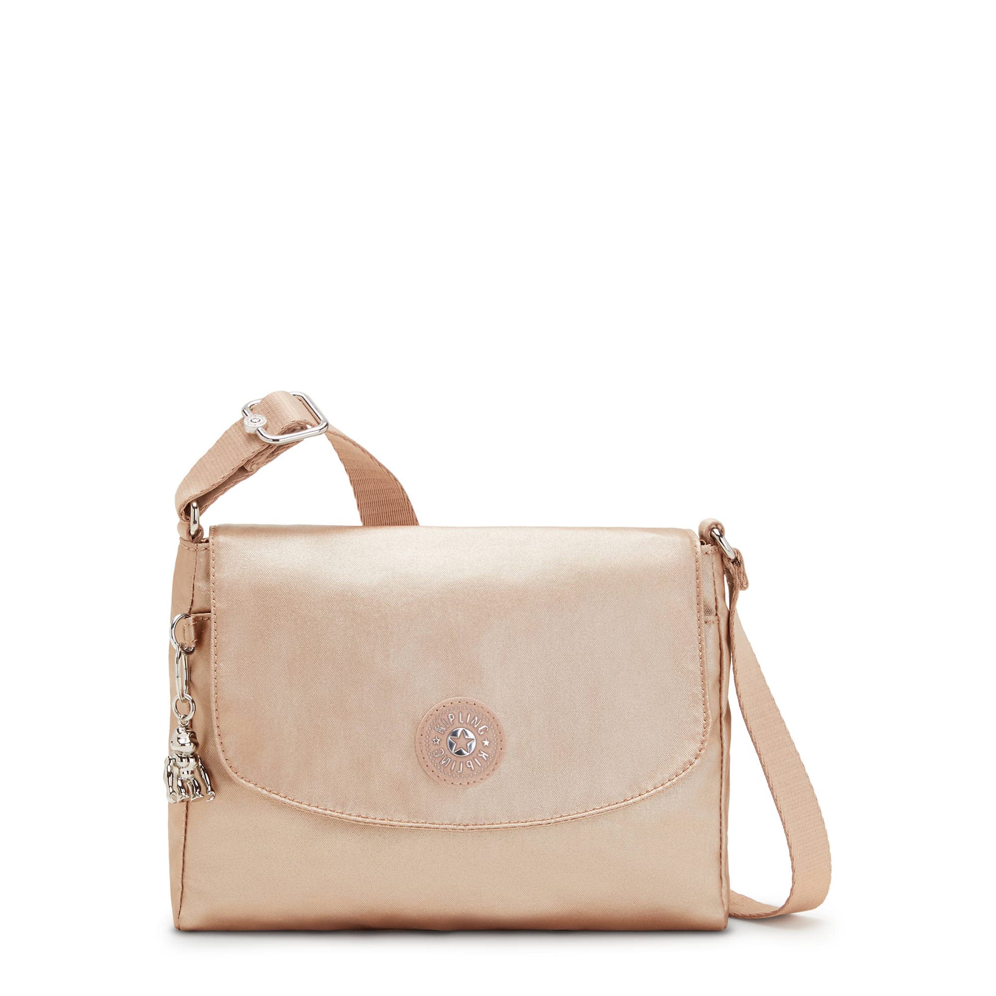 Kipling Tamia Metallic Crossbody Bag Gold Charm Met