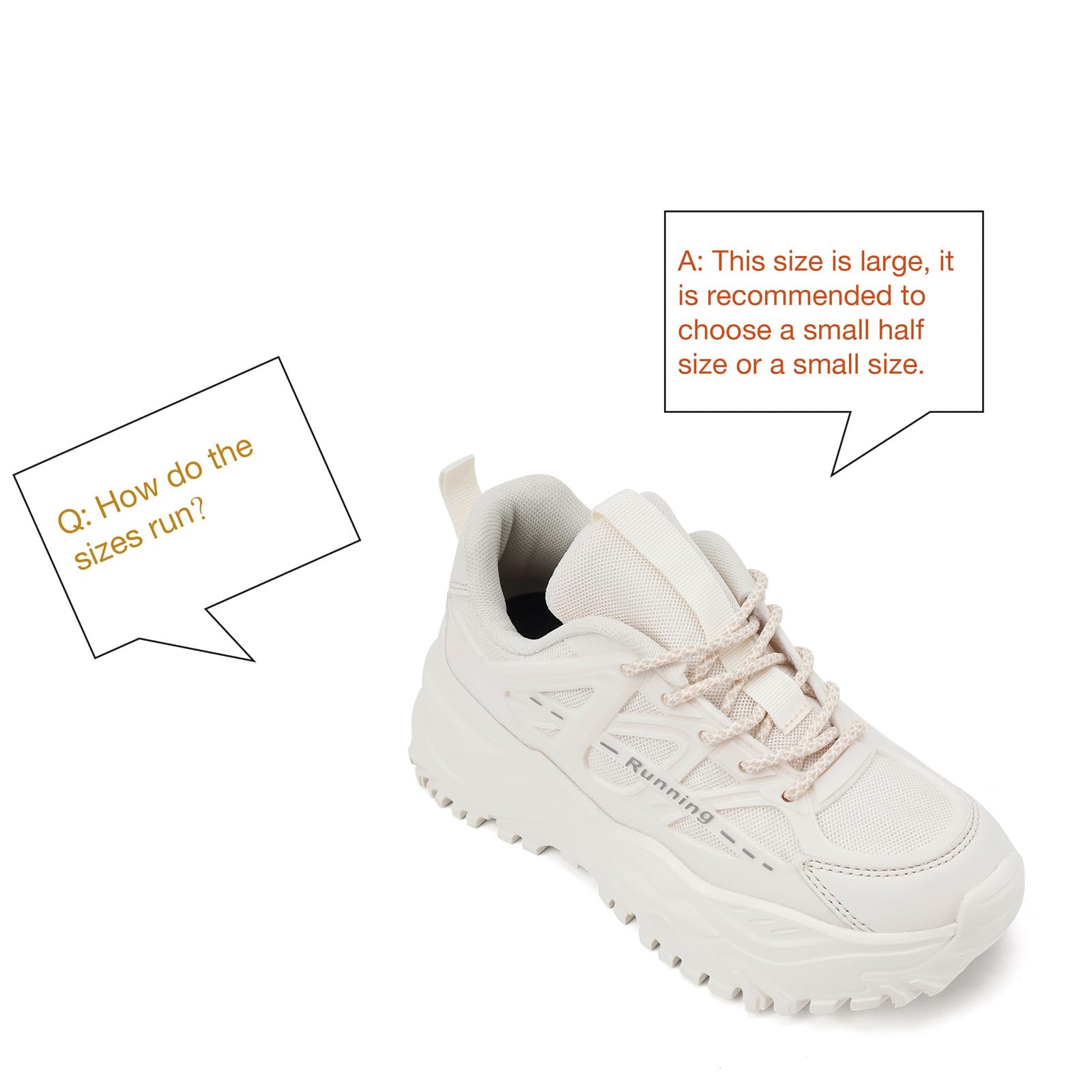 Hasina Women Walking Sneakers Casual Comfortable Breathable Lightweight Mesh Non Slip Fashion Shoes(Beige,10.5)