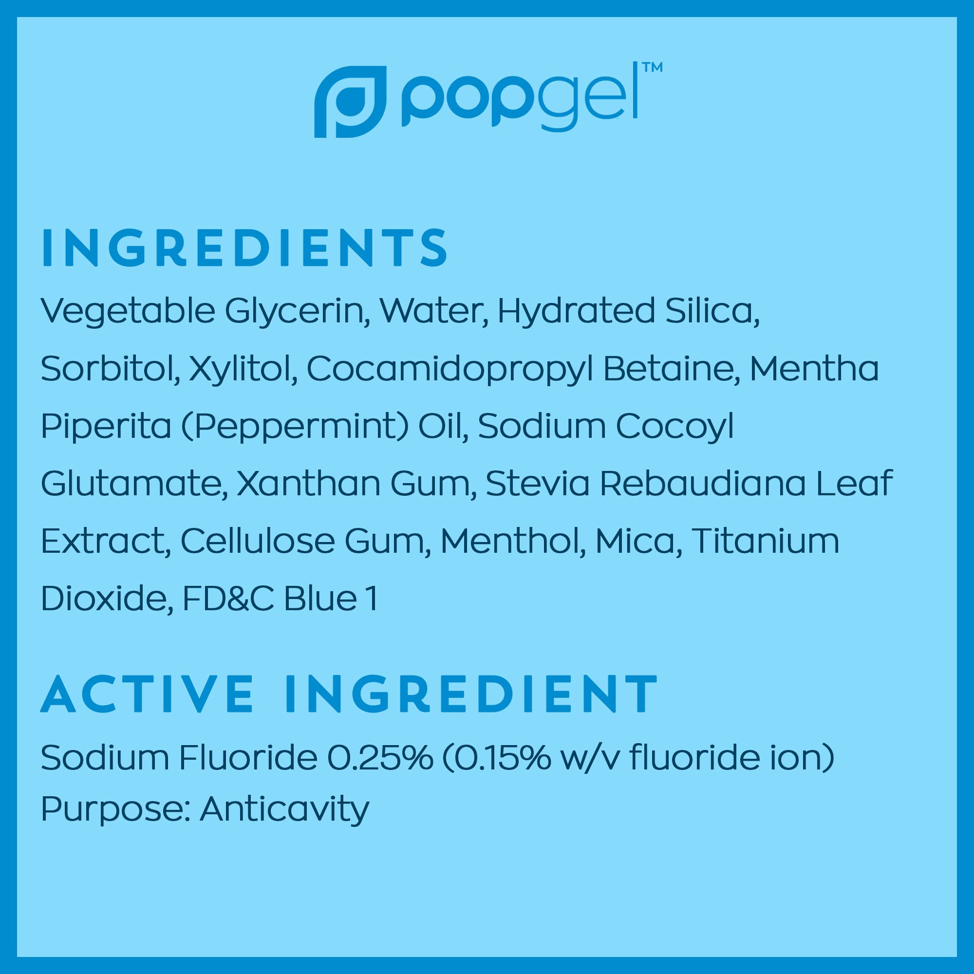 PopGel Super Whitening Toothpaste - 100% Plastic Free Toothpaste (Natural Peppermint)