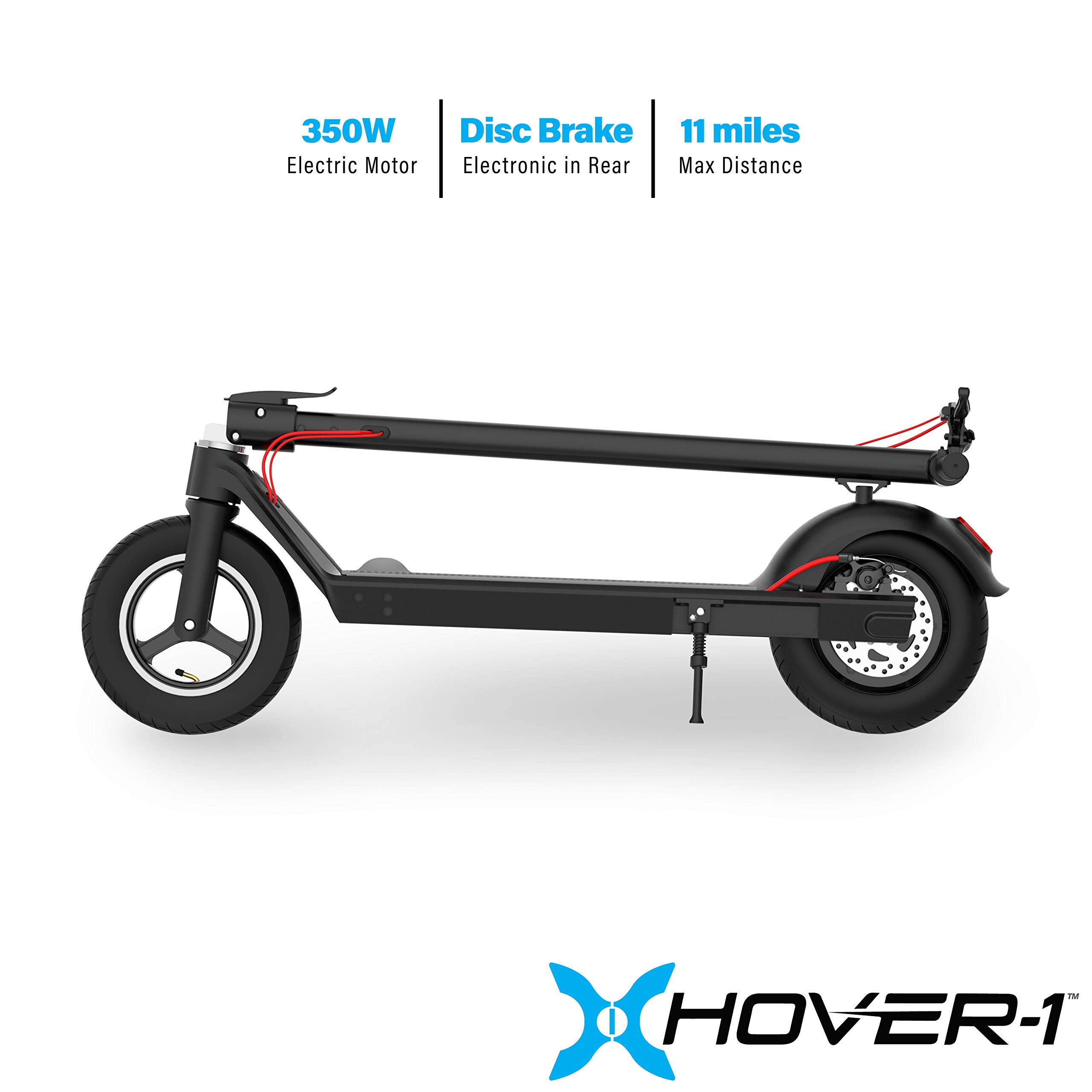 Hover-1 Engine Electric Scooter | 21.7MPH, 5HR Charge, 11 Mile Range, Battery Life Indicator, High Grip Tires, 220LB Max Weight, Cert. & Tested - Safe for Teens & Adults