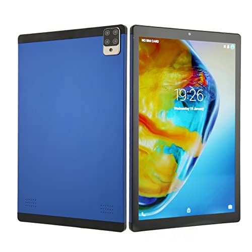 soobu Gaming Tablet, IPS Display Dual Camera Blue Octa Core CPU 10 Inch Tablet for School (US Plug)