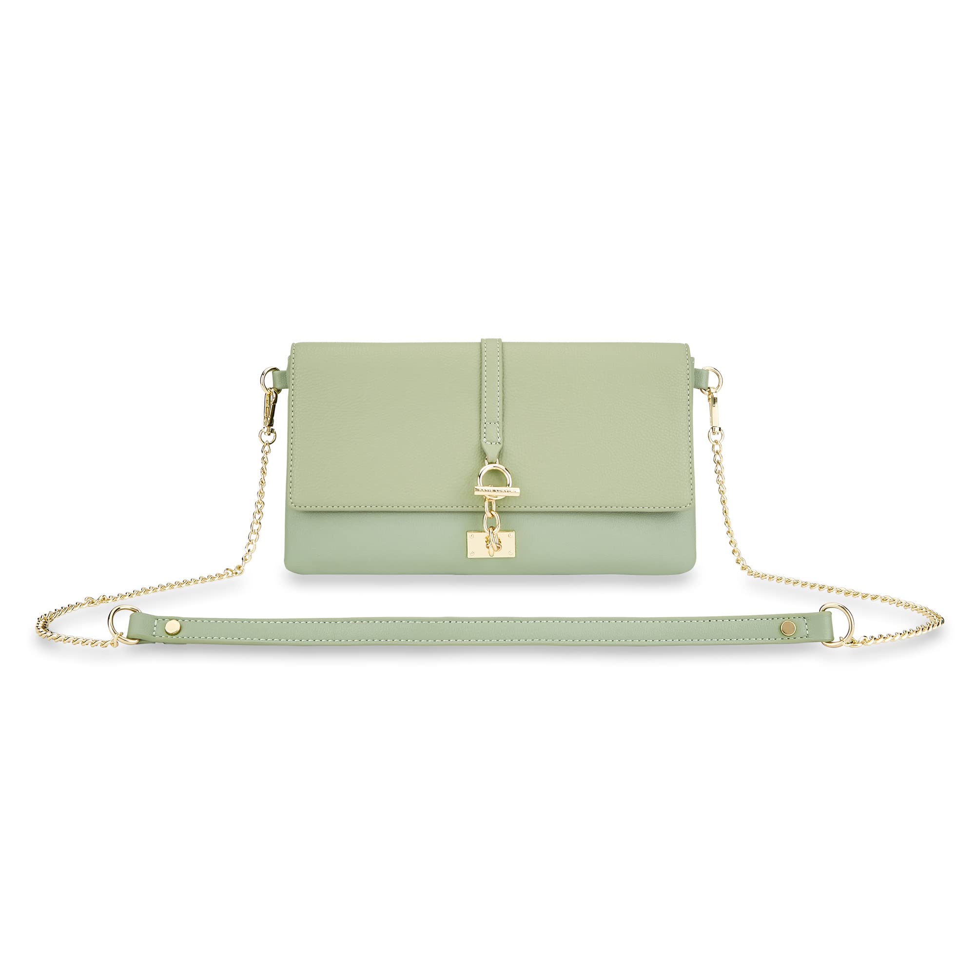 KATIE LOXTON Naomi Womens Convertible Vegan Leather Adjustable Strap Crossbody Handbag Satchel Purse Off White