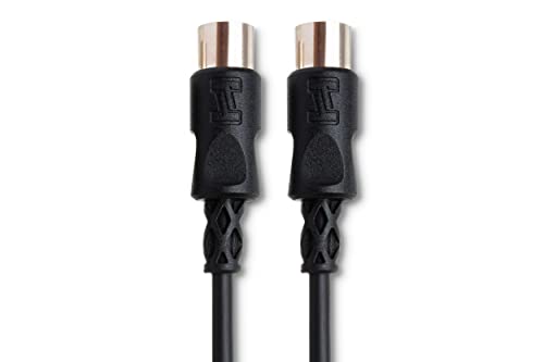 HOSA MID-320BK 5-Pin DIN to 5-Pin DIN MIDI Cable, 20 Feet & MID-305BK 5-Pin DIN to 5-Pin DIN MIDI Cable, 5 Feet