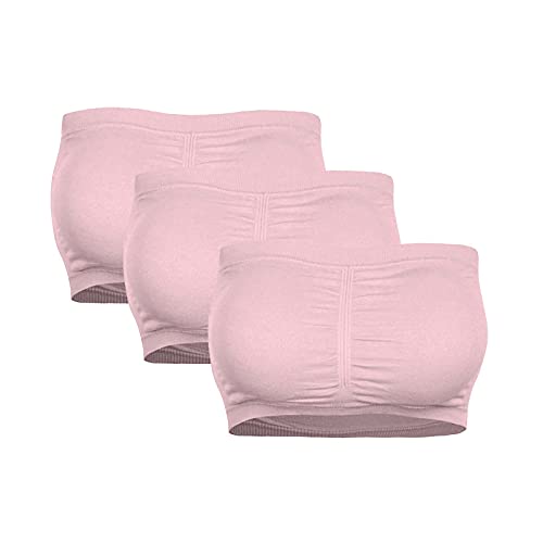 lnmuld Womens Gstring Thong Panties Top Padded Removable Plus Bra Bandeau Strapless Size Women Stretchy Double Holder