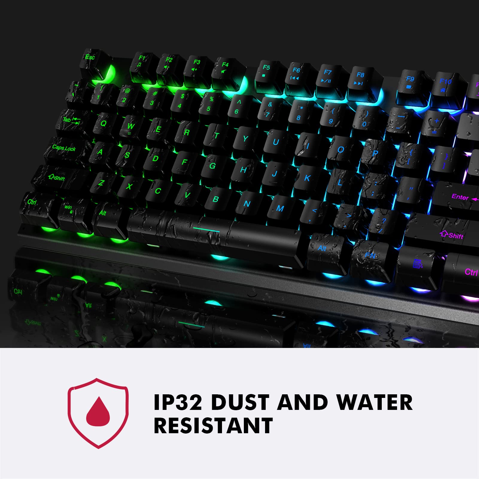 NPET K611 60% Mechanical Gaming Keyboard and K10 Gaming Keyboard