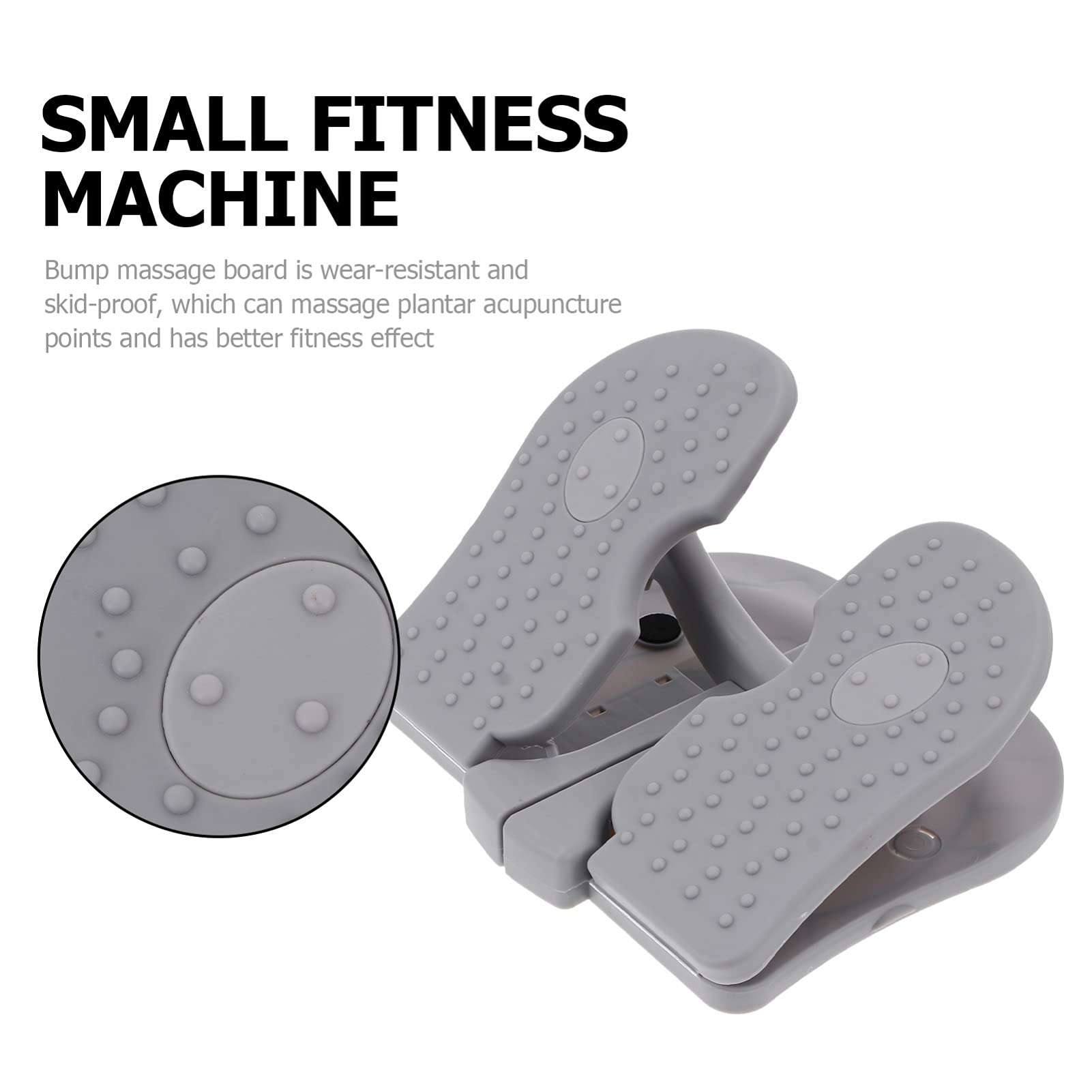 INOOMP Mini Stepper Mini Stair Stepper Under Desk Pedal Exerciser Folding Foot Peddle Household Sitting Stepper Home Fitness Leg Exercise Equipment Grey Exercise Stepper