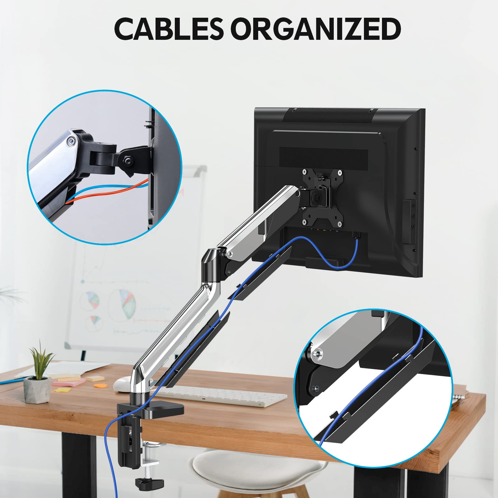 MOUNTUP Single Monitor Mount & Single Computer Monitor Stand Desk Mount Bundle