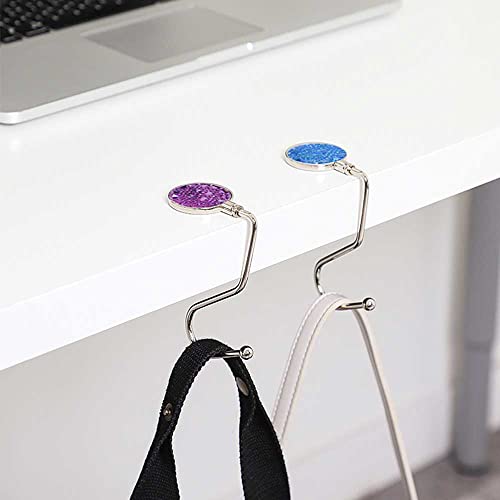 SagaSave 4Pcs Handbag Hook Table Hook Hanger Under Counter Bags Storage Desk Bag Hanger Portable for Girls Women
