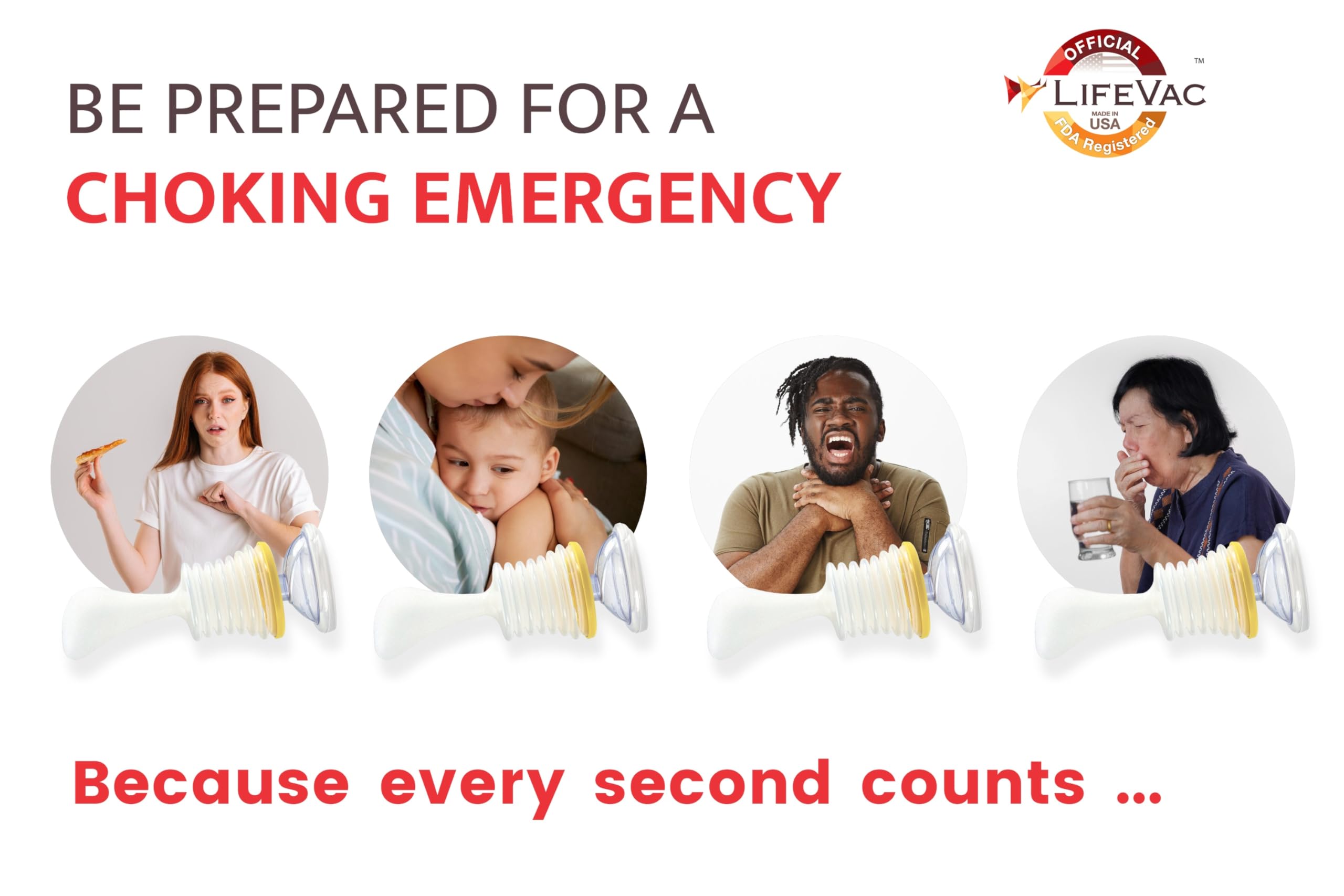 LifeVac EMS Kit - Only for Professionals - Portable Suction Rescue Device First Aid Kit for Kids and Adults, Portable Airway Suction Device for Children and Adults