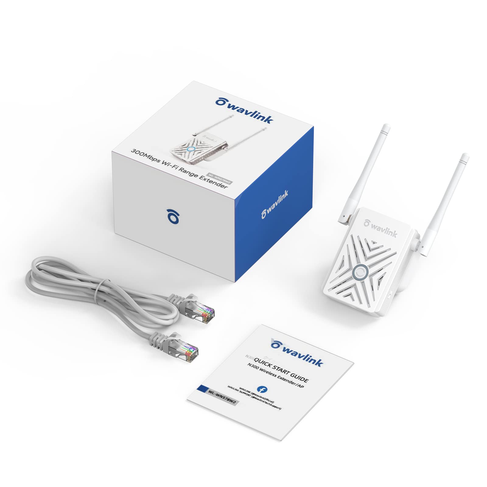 N300 Wi-Fi Range Extender -Wavlink Wireless Signal Booster and Access Point, Coverage Up to 1000 Sq.ft, Supports Repeater/Access Point Modes, 3dBi Antennas, Easy Setup,Single Band 2.4Ghz Only