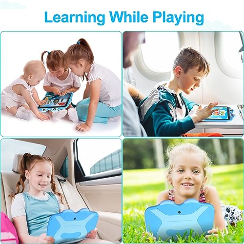Kids Tablet 10.1 Inches Tablet for Kids, Android 11 64GB Tablets for Kids with Case, Google Play, YouTube, Dual Camera, WiFi, Bluetooth, Apps Pre-Installed, Education, Parent Control (Blue)