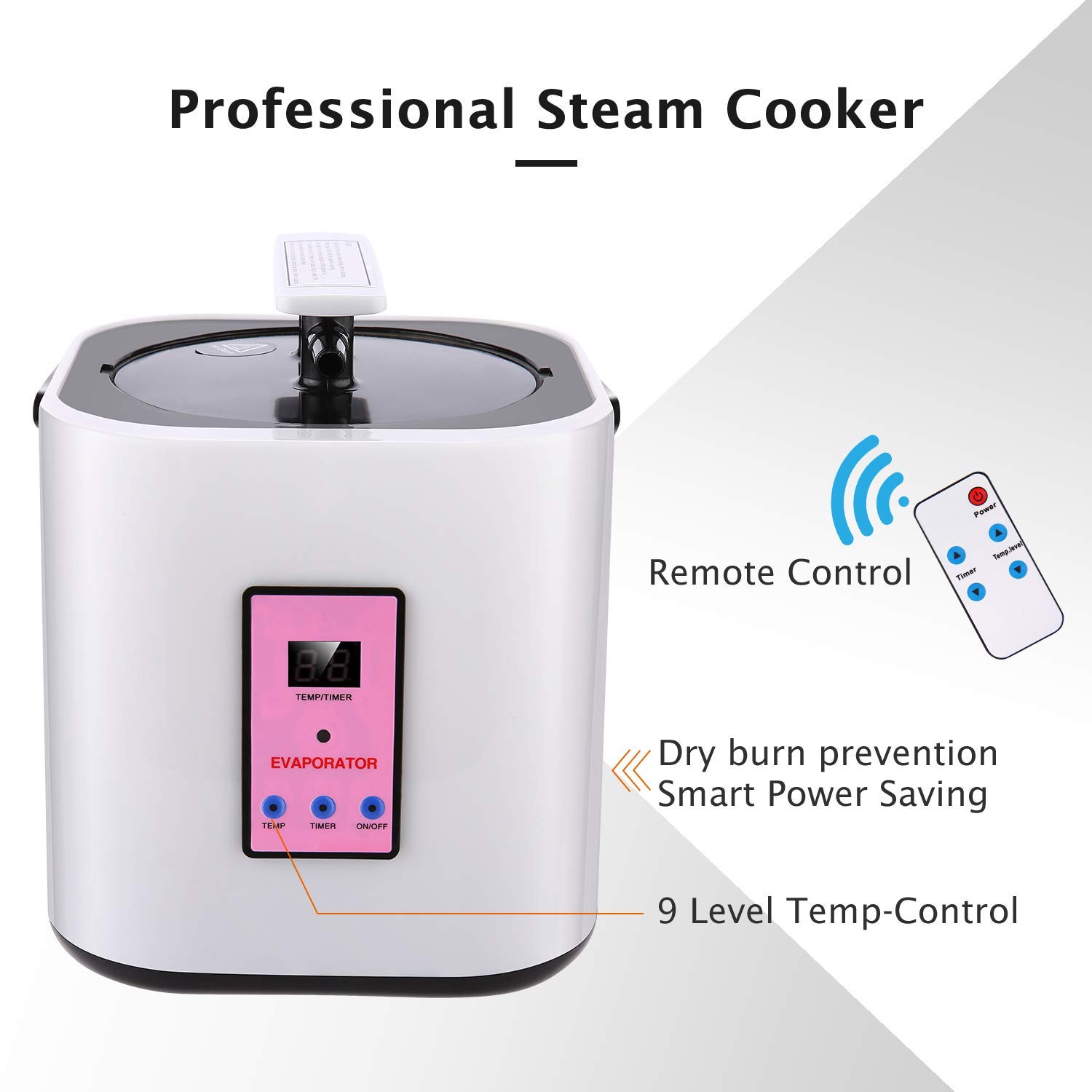 OPPSDECOR Steam Sauna Spa Portable Foldable Personal Indoor Sauna Tent Pot for Therapeutic Reduce Stress Fatigue with Remote Chair Indoor Home