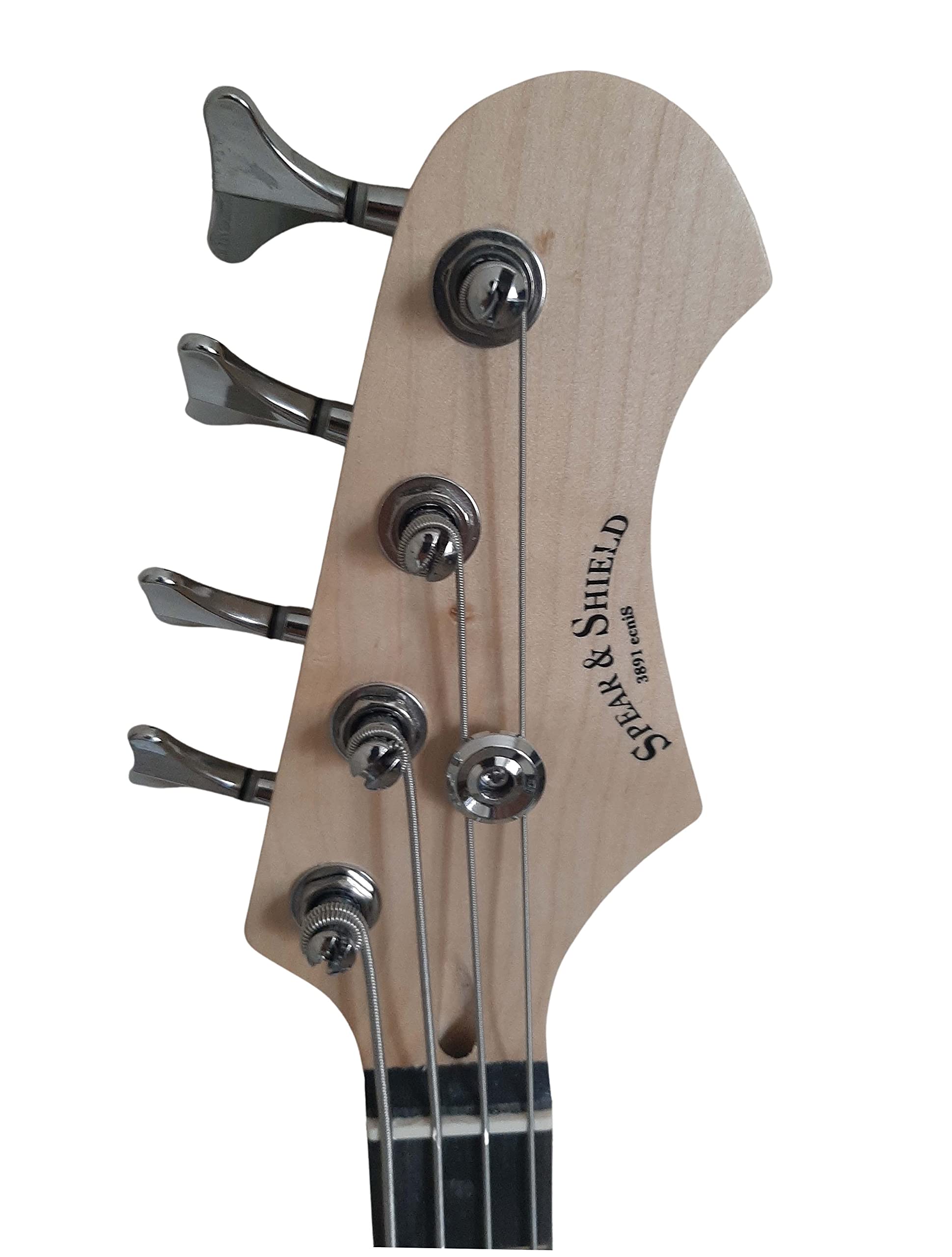 Mini Bass Guitar 3/4 size 36 inch for Kids Children beginners 4 string Electric Bass with package (White-Full Pack)