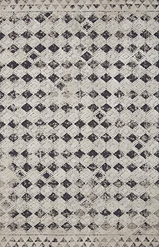 Justina Blakeney x Loloi Yeshaia Black/Neutral 3'-6" x 5'-6" Accent Rug