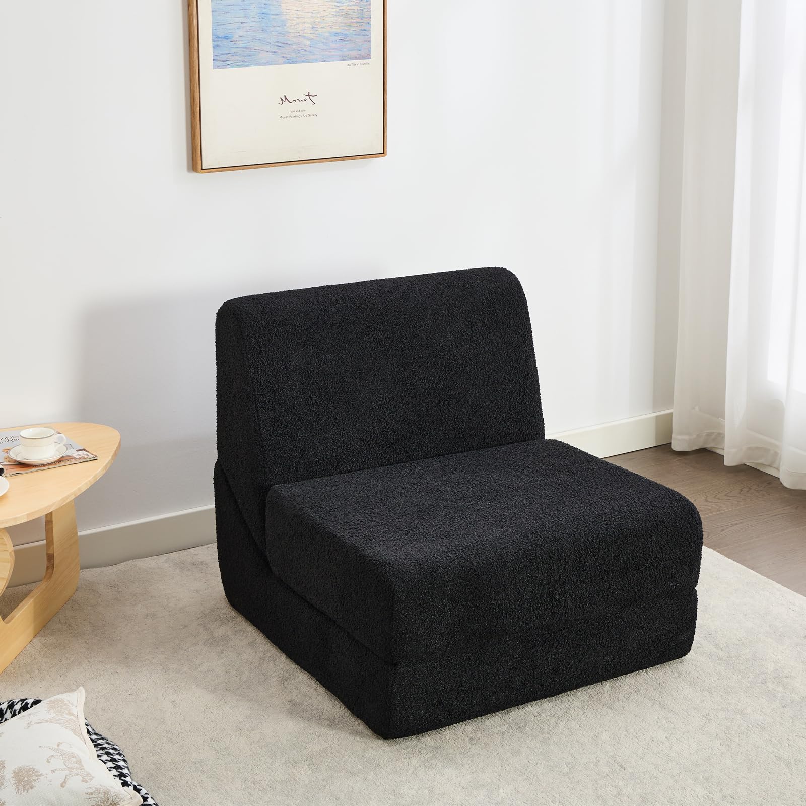 SUKIDA Folding Couch Convertible Sofa Bed Lounger Folding Sleeper Sofa Floor Lazy Sofa, High-Density Memory Foam Sleeper for Living Room Bedroom Guest Room Home Office Playroom