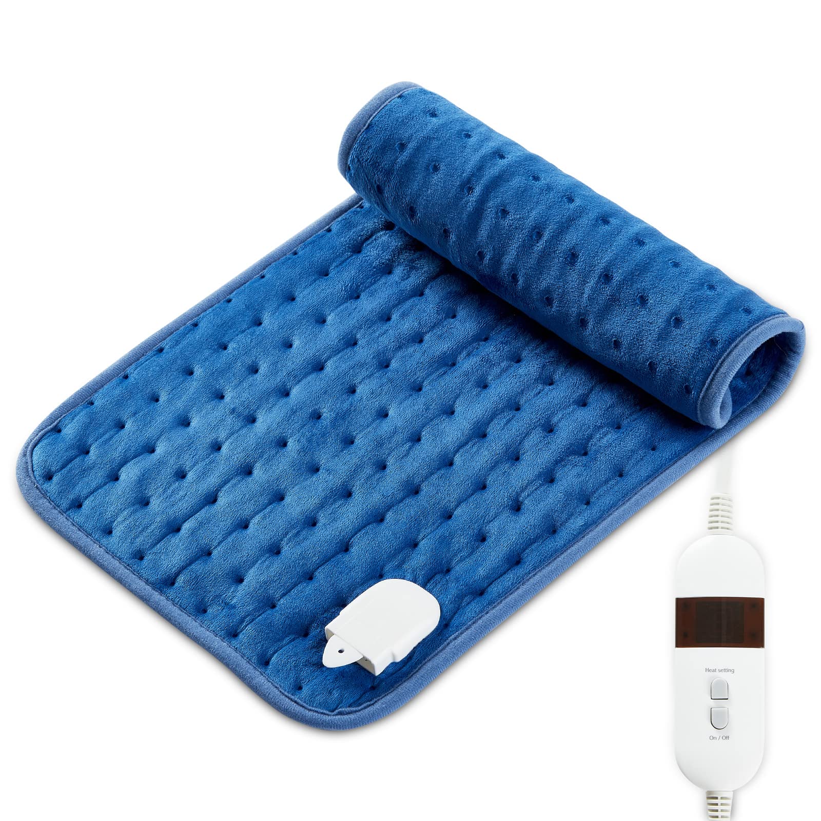Heating Pad for Back Pain Relief, 20" x 24'' Electric Fast Heating Pads for Cramps, Neck, Shoulders, and Back with 6 Heat Settings, 10H Auto-Off, Machine Washable, Navy
