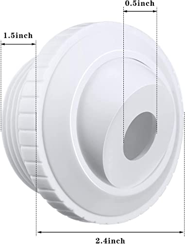 PoolSupplyTown Pool Spa 1/2" Opening Hydrostream Return Jet Fitting SP1419C with 1-1/2" Inch MIP Thread Replacement for Hayward SP1419C (5 Pack)