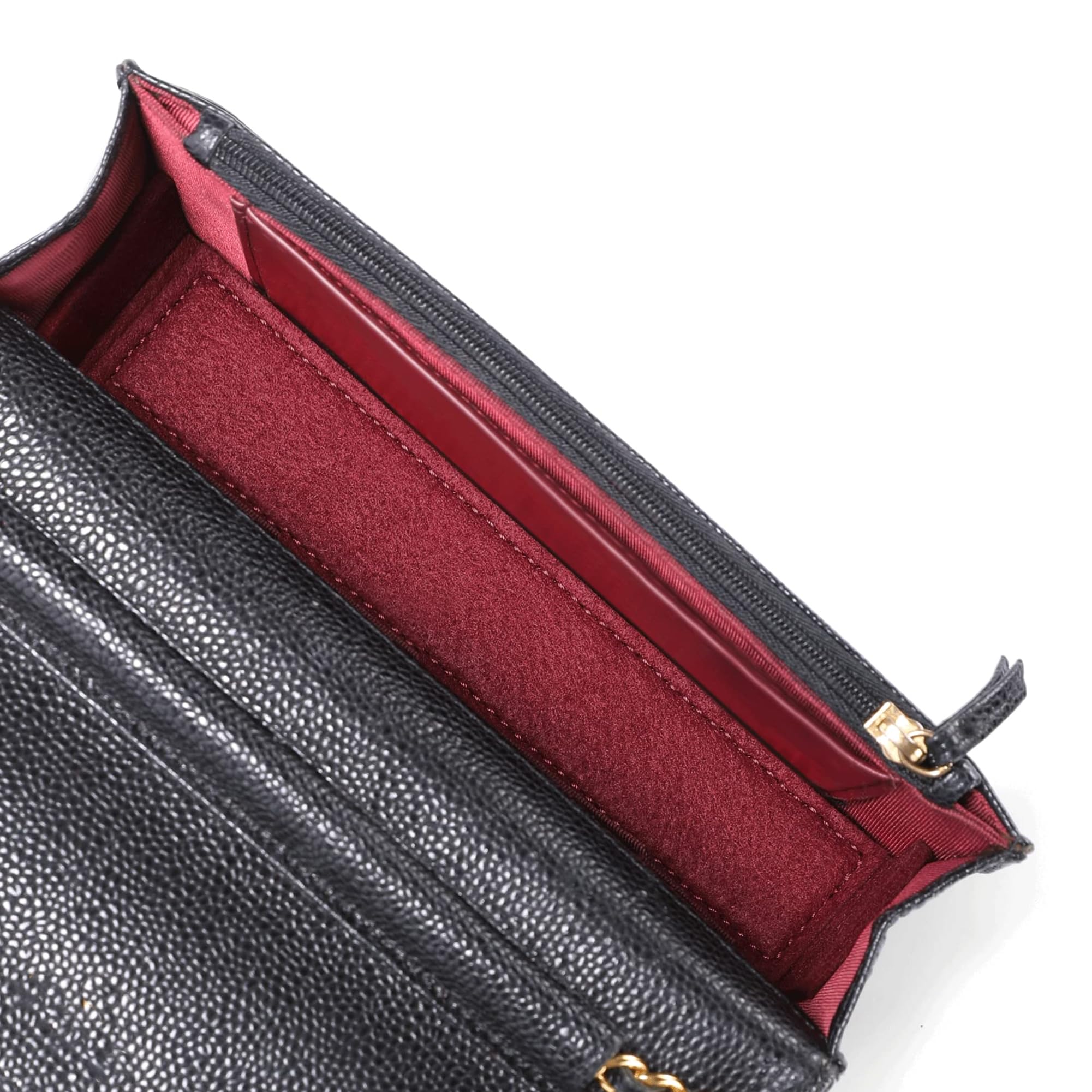 KESOIL Purse WOC Base Shaper, Felt Base Shaper Saver and Insert for Wallet on Chain Bags Handbag woc Bag Base Shaper (7" x 1.2", Black)