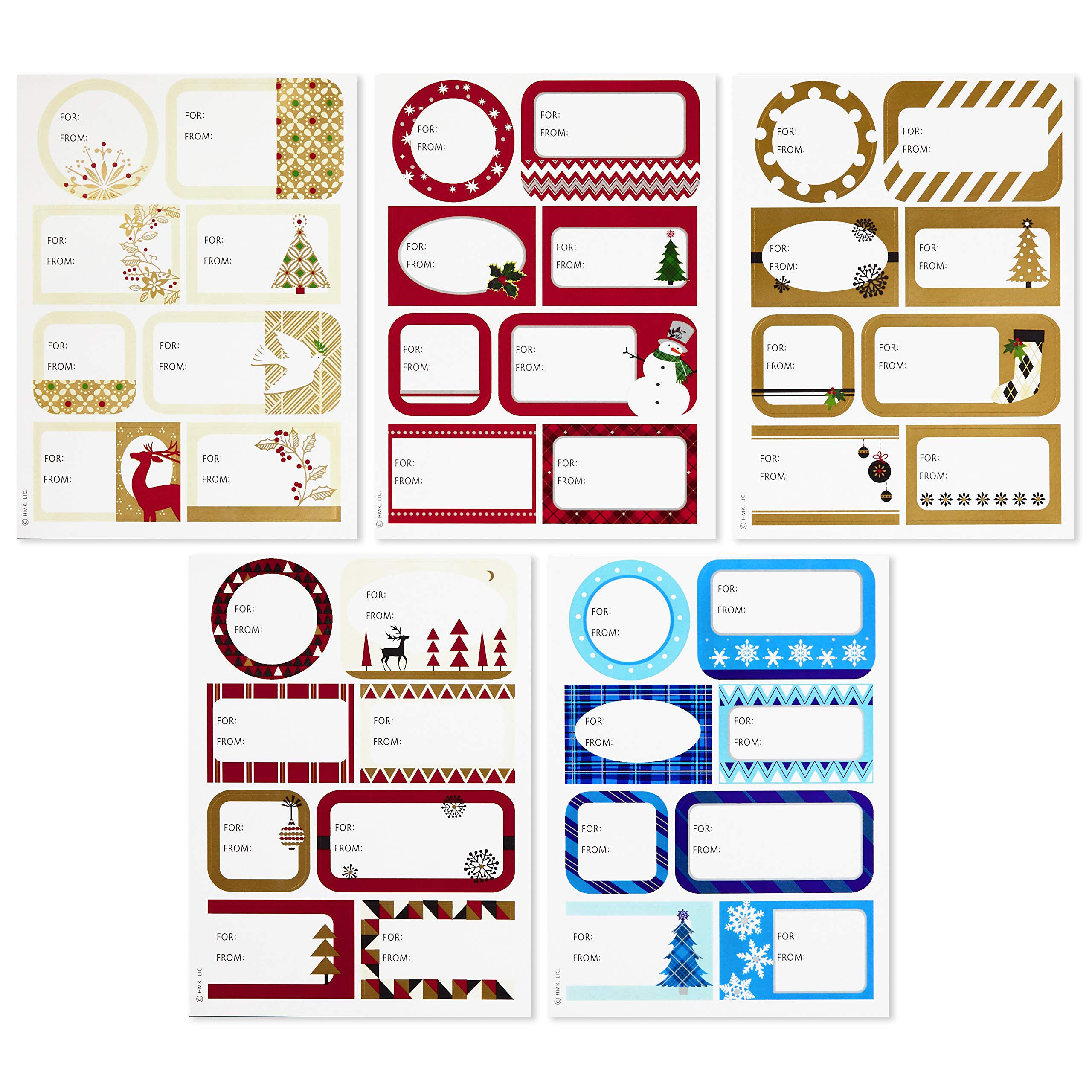 Hallmark Family Holiday Bulk, Traditional Gift Seals