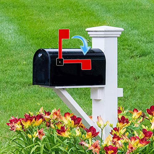 No Tools Needed Sturdy Mailbox Flag Replacement [2 Pack], Mail Flag, Sticks to Most Surfaces, Heavy Duty for Any Weather, No Tools Required, Easy Assembly, Universal Mailbox Flag Replacement Kit