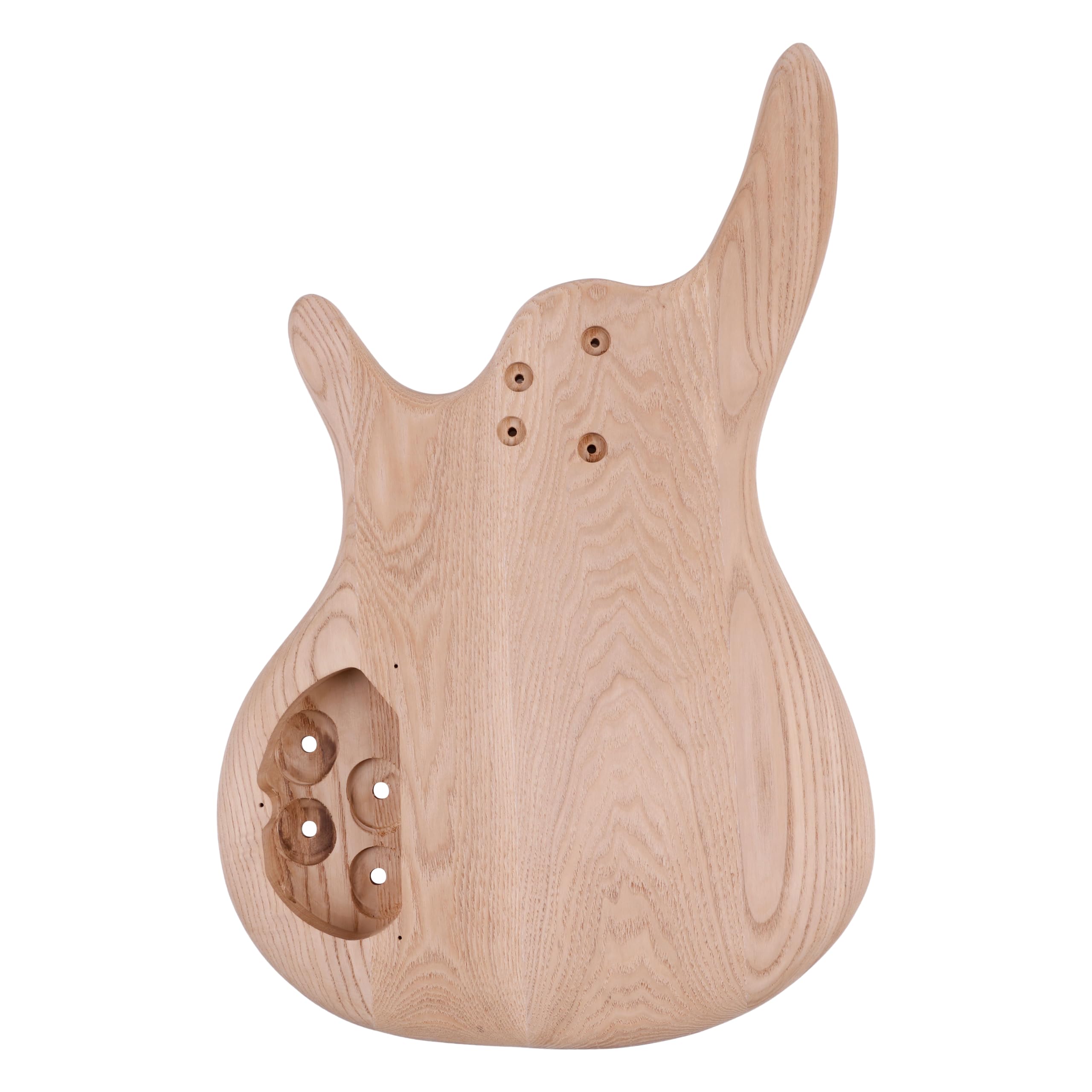 Leo Jaymz DIY Electric Bass Guitar Kits -Roasted Ash Body,Roasted Maple Neck and Ebony Fingerboard - Fully Components Included (IB 4Strings)