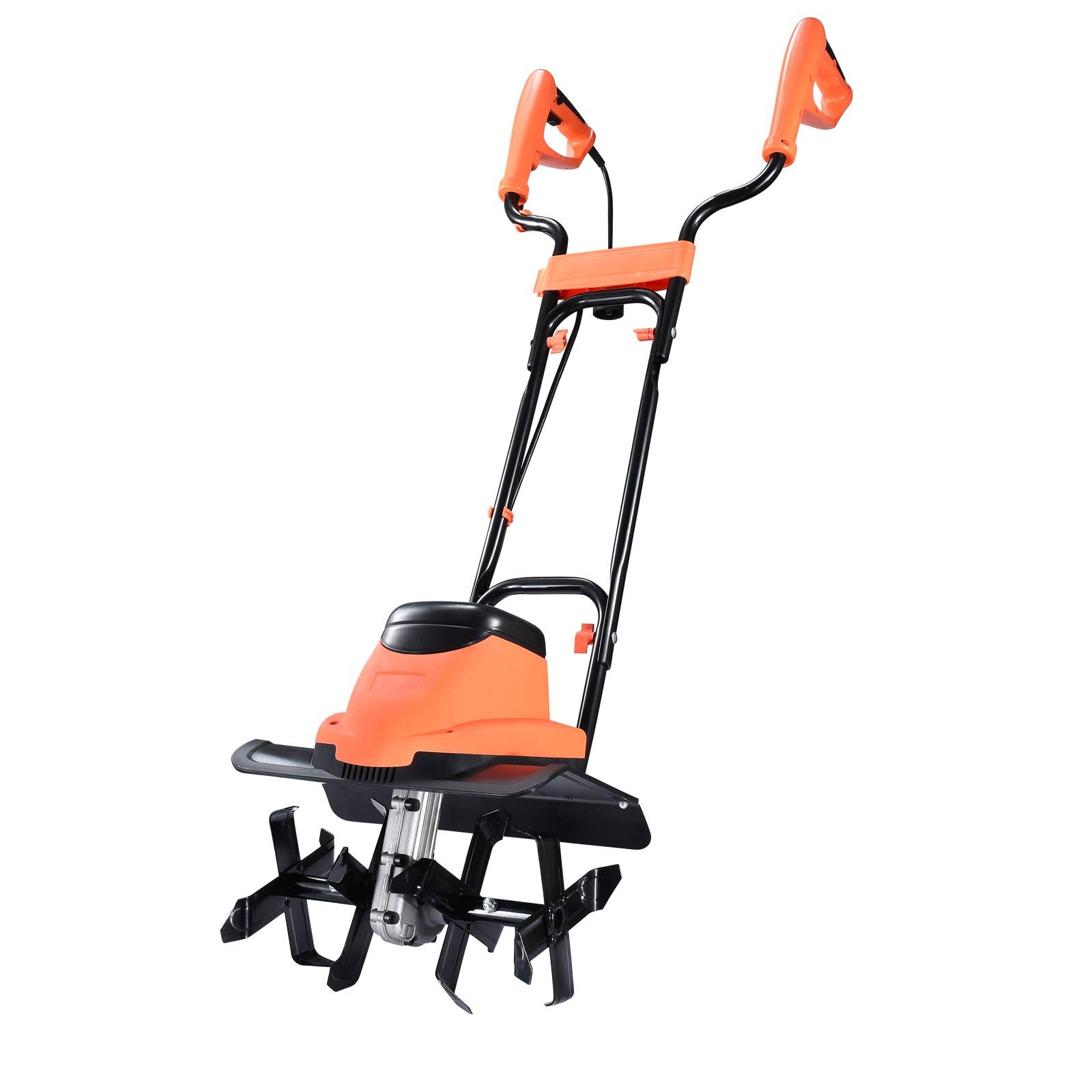 Hattomen Electric Garden Tiller, 8.5 Amp Electric Cultivator, 14 Inch Tilling Width, 8 Inch Working Depth, for Garden, Lawn, Digging, Weed Removal, Soil Cultivation